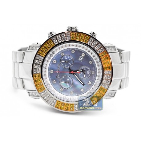 Mens Canary Diamond Watch Joe Rodeo Junior JJU15 4.30 ct Blue