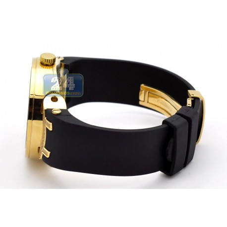 Mens Diamond Skeleton Watch Joe Rodeo Master JJM72 Yellow Gold