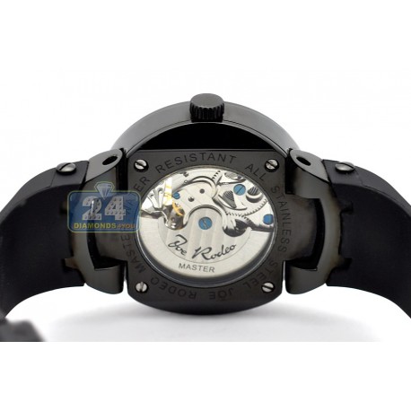 Joe Rodeo Black PVD Skeleton 2.20 ct Diamond Mens Watch JJM82