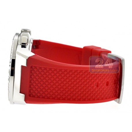 Aqua Master Spider Red Rubber Mens Steel Watch