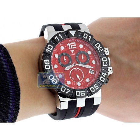 Aqua Master Sport Chrono 0.24 ct Diamond Mens Red Watch