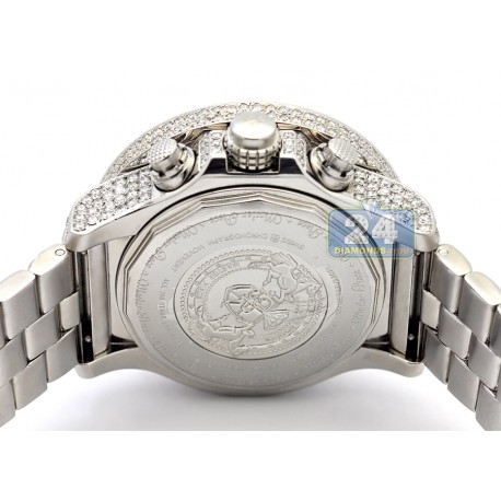 Mens VS1 F Diamond Watch Joe Rodeo Master Piece 52.00 Carats