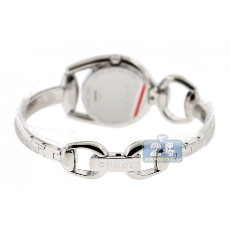 Gucci Horsebit Bangle Bracelet Womens Diamond Watch YA139504