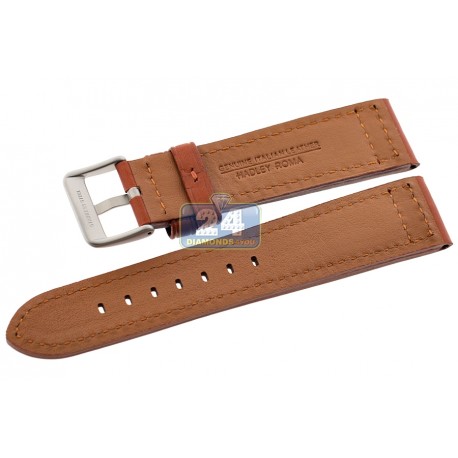 Hadley Roma Tan Genuine Saddle Leather Watch Band 22 mm MS851