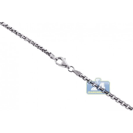Solid Sterling Silver Mens Round Box Chain 5 mm 20 22 24 30 inch