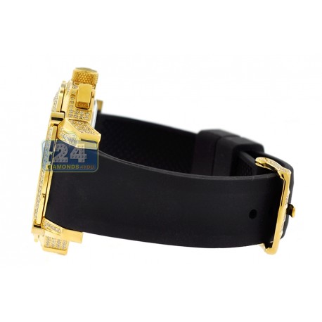 Mens Diamond Yellow Gold Watch Aqua Master Nicky Jam 5.00 ct