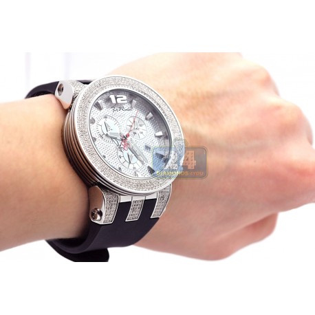 Mens Diamond Silver Watch Joe Rodeo Broadway JRBR2 5.00 Carats