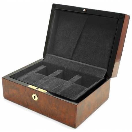 Triple Watch Display Box Orbita Zurigo W80010 in Burl Wood