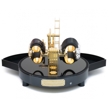 Double Automatic Watch Winder Kunstwinder Ferris Wheel Gold