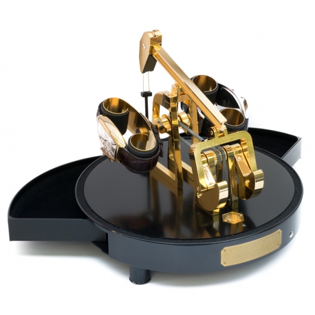 Double Automatic Watch Winder Kunstwinder Oil Baron Gold