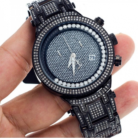 Mens Diamond Black Watch Joe Rodeo Master JJMS24(W) 4.75 Carat